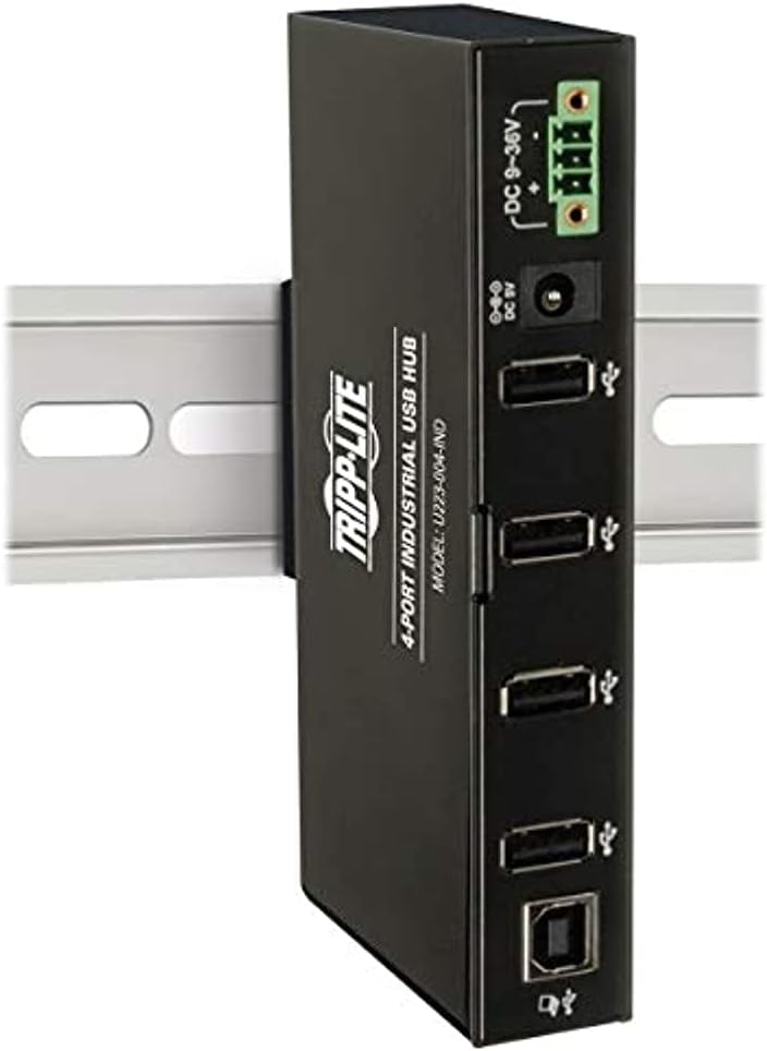 RREGER-Tripp Lite 4-Port Rugged Industrial USB 2.0 Hi-Speed Hub w 15KV ...