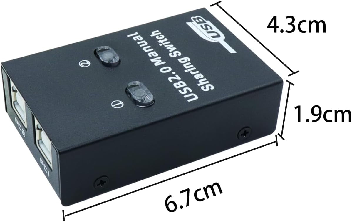 RREGER-USB 2.0 Sharing KVM Switch USB 2.0 Peripheral Switching Adapter ...