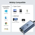 RREGER-USB 3.1 USB/Type-C to RJ45 Dual-Port 1000 Megabit Wired Network ...