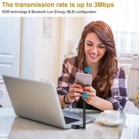 RREGER-USB Bluetooth 5.4 Adapter for Desktop PC, Long Range 500FT ...