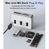 RREGER-USB-C Hub for Mac mini M4/M4 Pro with M.2 SSD Slot - 6-in-1 Mac ...