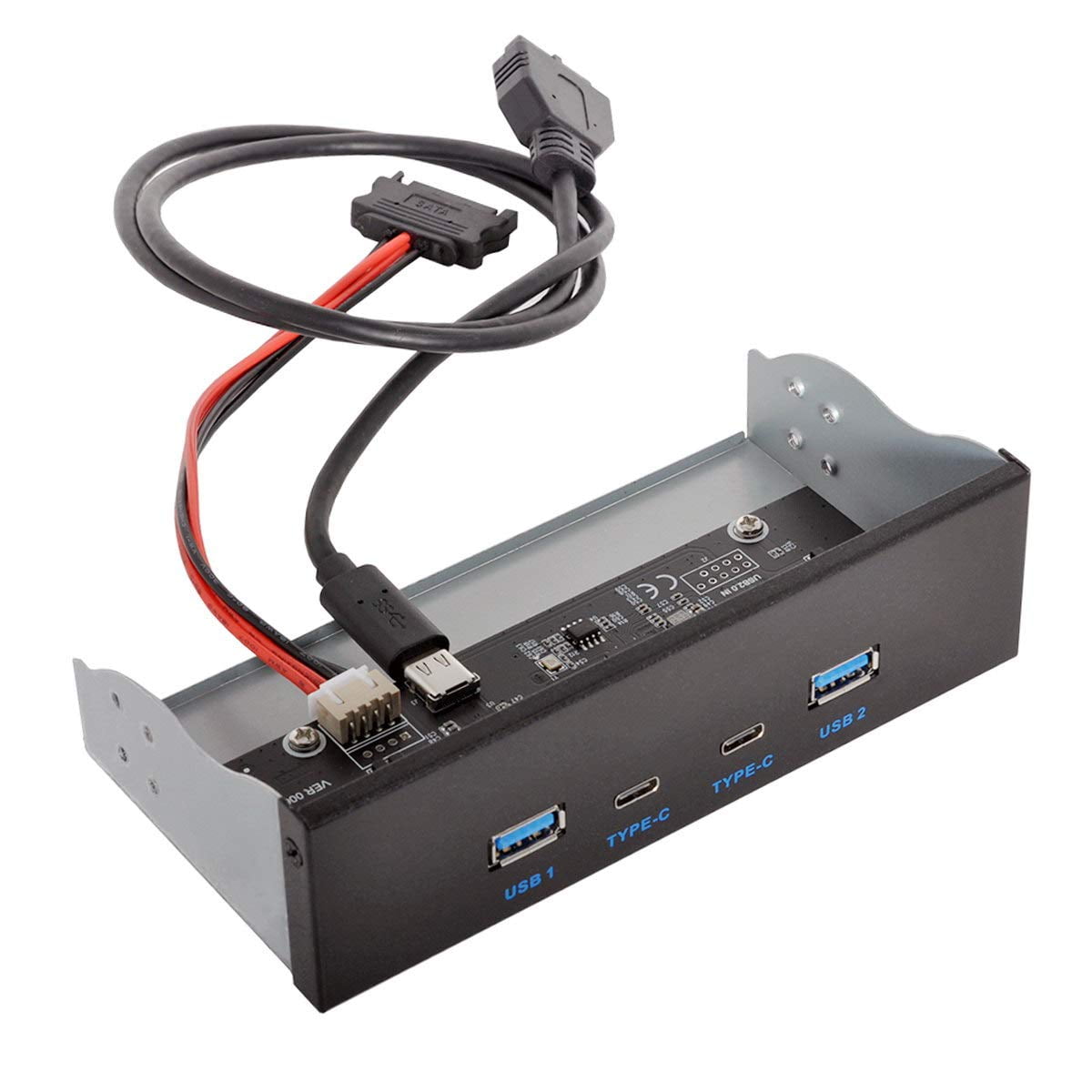 RREGER-USB-C & USB 3.0 HUB 4 Ports Front Panel to Motherboard 20Pin ...