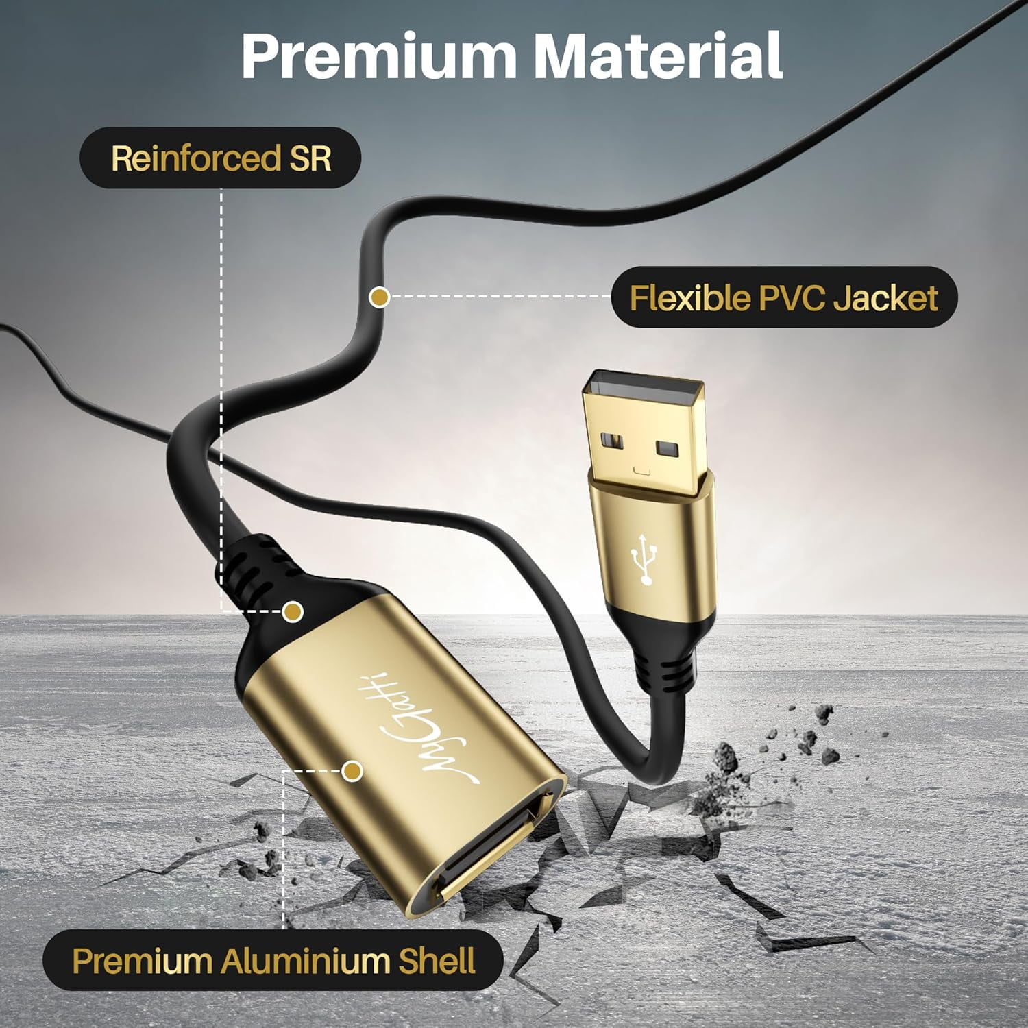 RREGER-USB Extension Cable 20FT, Extra Long USB 2.0 Type A Male to ...