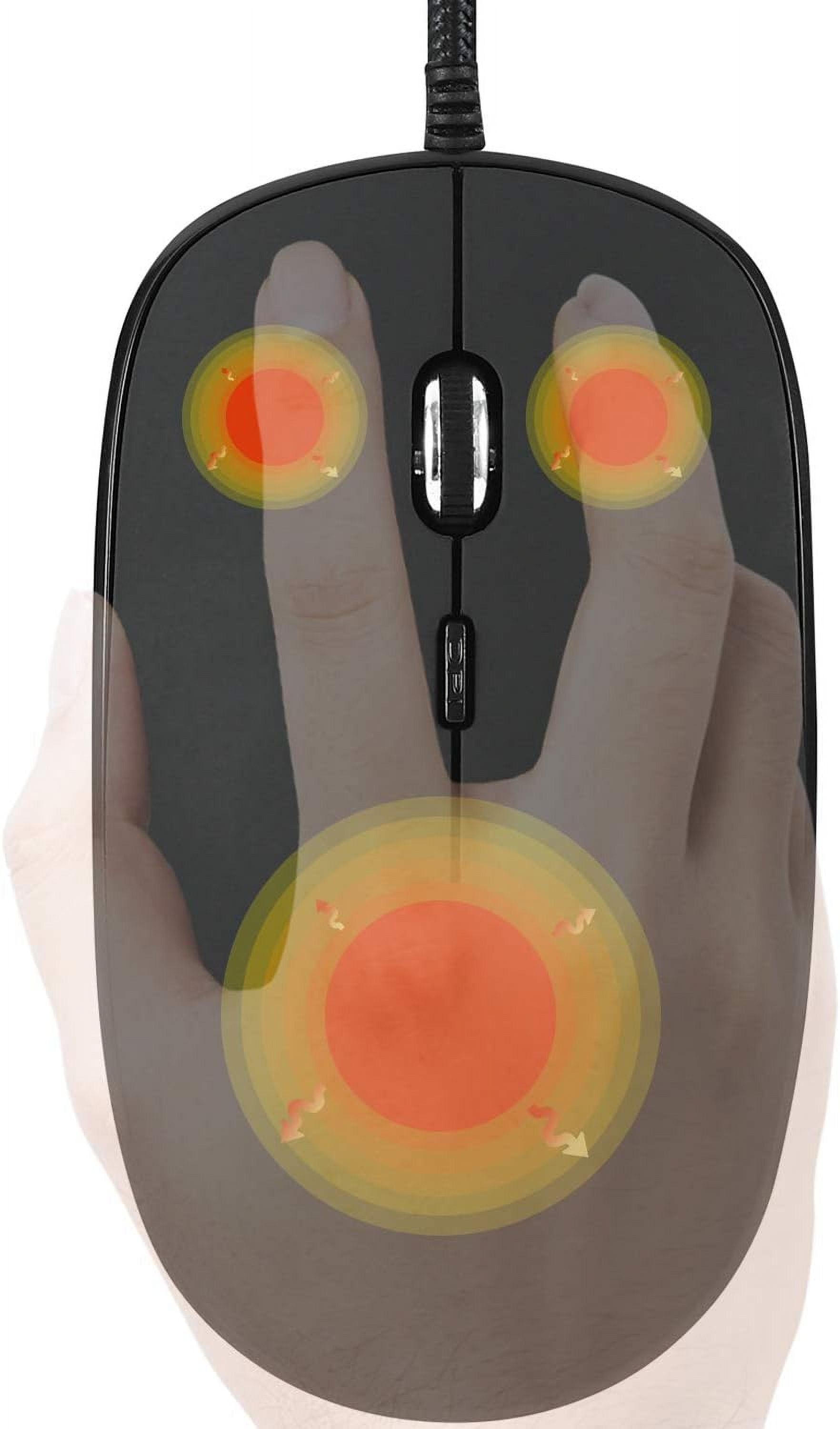 RREGER-USB Heated Mouse, All Surface Heat, Palm Warmer, Warm Computer ...