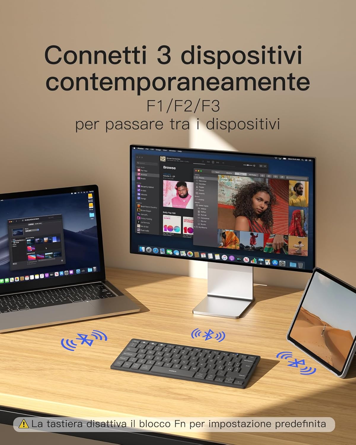 RREGER-Ultra-Slim Bluetooth Keyboard for iPad Pro/Air/10th Gen, 3 ...