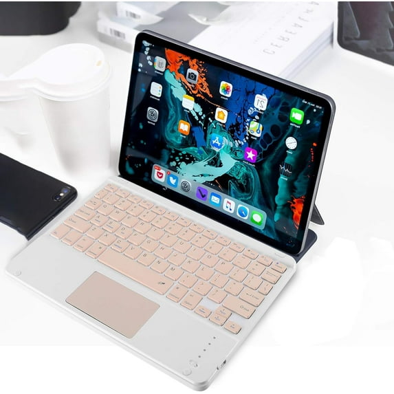RREGER-Ultra Slim Wireless Bluetooth Keyboard with Touchpad for iPad ...
