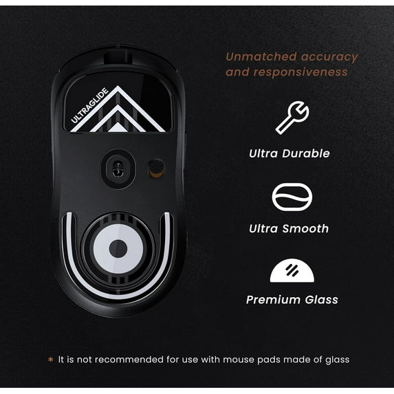 RREGER-Ultraglide Glass Skates Feet for G Pro X 2 Superlight GPX 2 ...