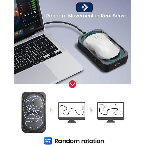 RREGER-Undetectable Mouse Mover Jiggler, 100% Random Mouse Movement ...