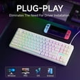 RREGER-V80 Wired TKL RGB Gaming Keyboard, 80% Compact Layout with PBT ...