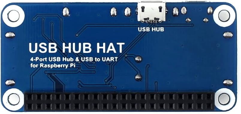 RREGER-Waveshare 4 Port USB HUB HAT, Compatible withRaspberry Pi 5/4B ...