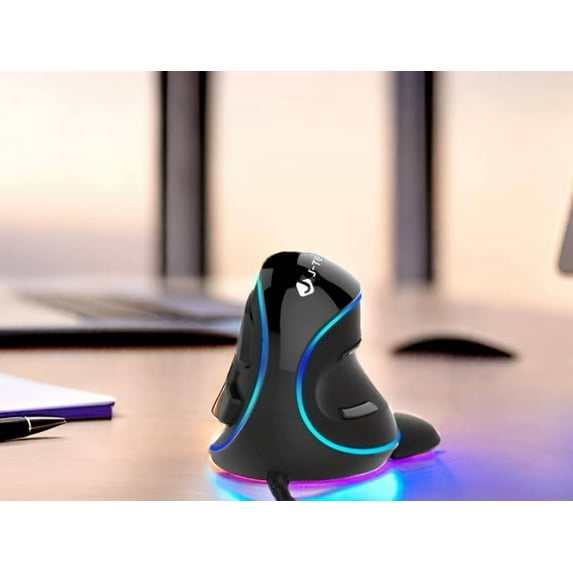RREGER-Wired Ergonomic Vertical USB Mouse with Adjustable Sensitivity (600/1000/1600 DPI ...