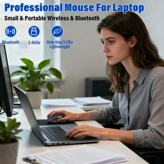 RREGER-Wireless Bluetooth Multi-Purpose Mouse,DPI 4000,Portable ...