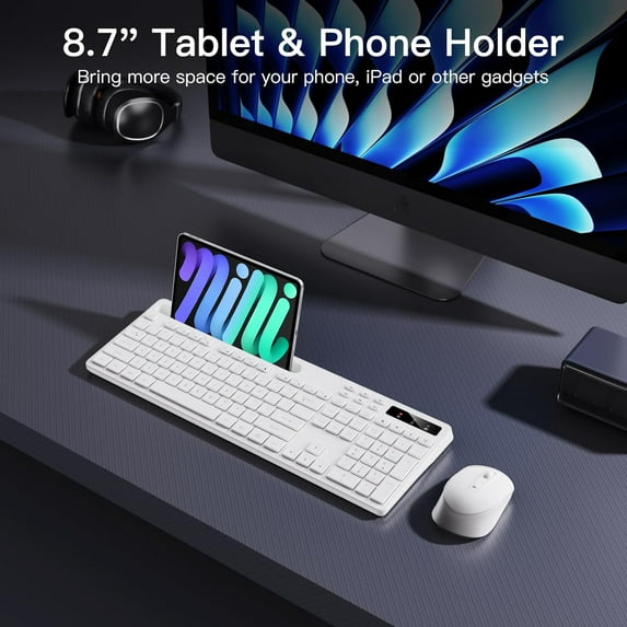 RREGER-Wireless Keyboard and Mouse Combo, 2.4G Full-Sized Computer ...