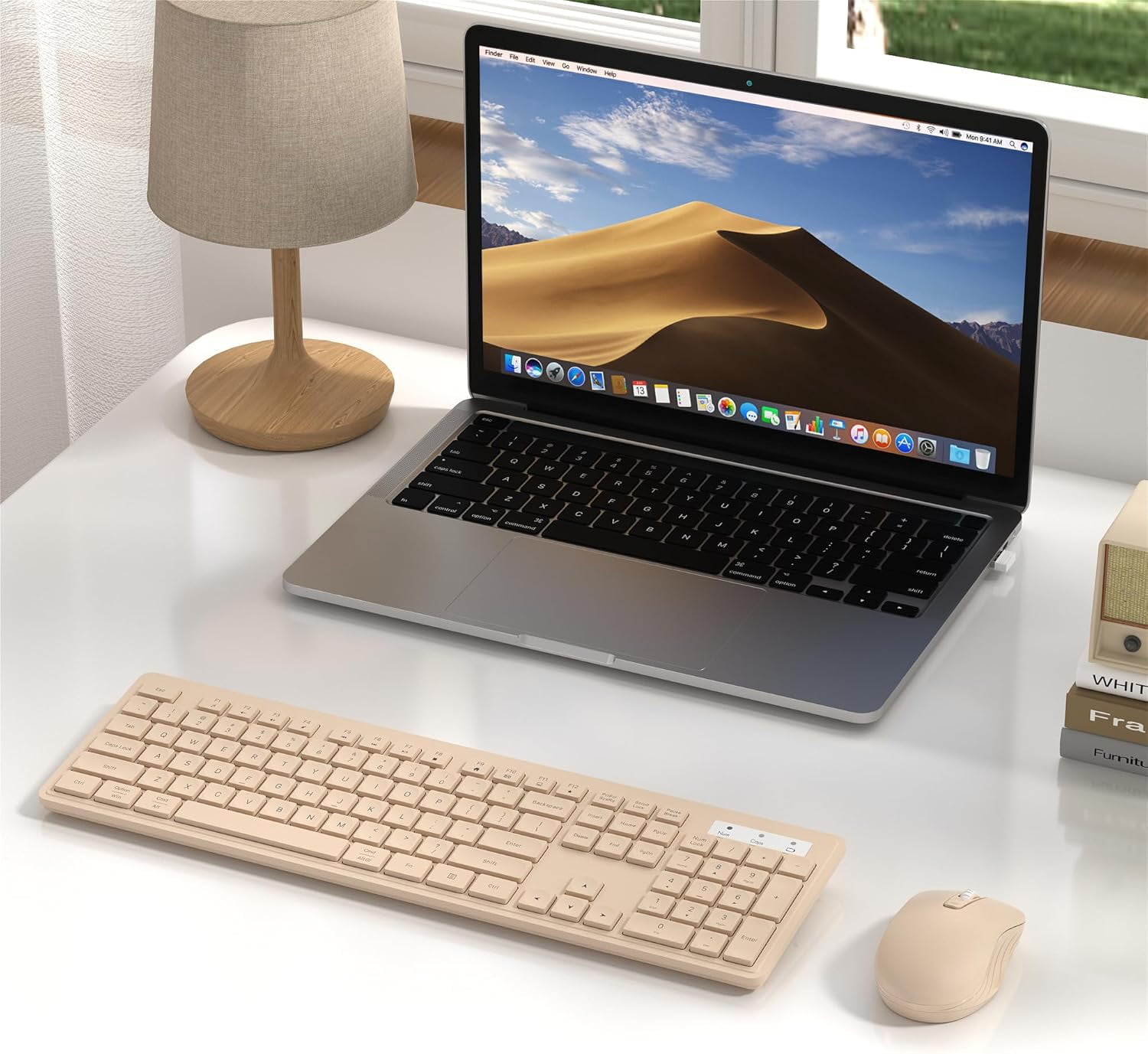 RREGER-Wireless Keyboard and Mouse Combo, Full-Size 104-Key Office ...