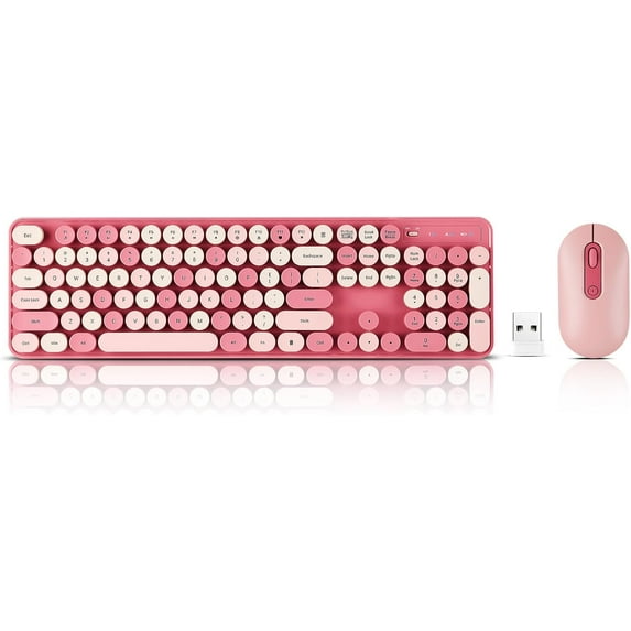 RREGER-Wireless Keyboard and Mouse Combo, Full Size Compact Quiet ...