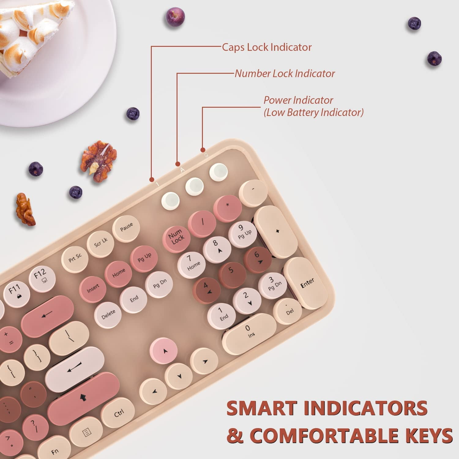 RREGER-Wireless Keyboard and Mouse, KOOTOP Cute Keyboard and Mouse, 2 ...