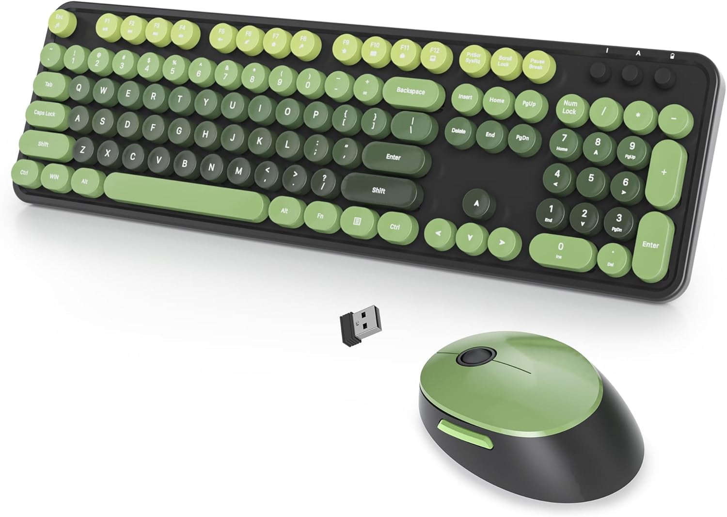 RREGER-Wireless Keyboard and Mouse Set, Retro Typewriter, 2.4GHz Full ...