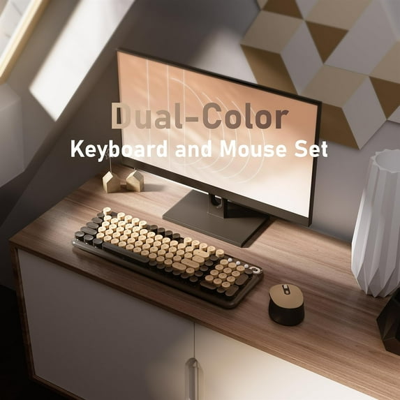 RREGER-Wireless Keyboard and Mouse Combo, Full-Size 2.4G Set with ...