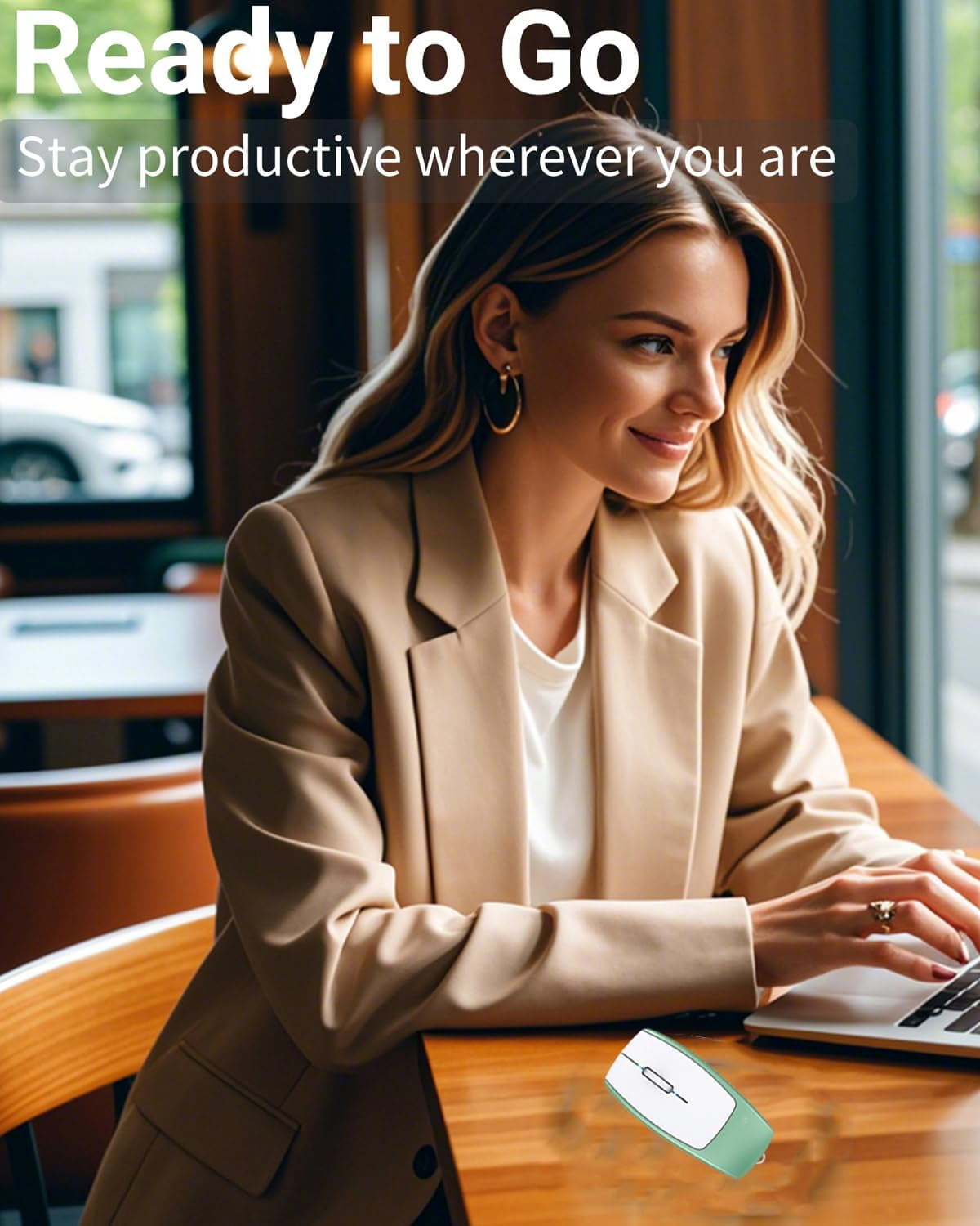 RREGER-Wireless Mouse Mini Small Finger Bluetooth Mouse with TF Card ...