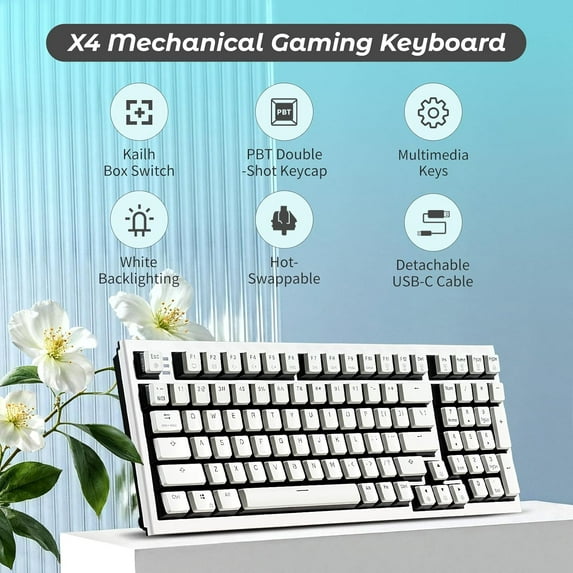 RREGER-X4 Mechanical Keyboard with Number Pad, USB-C Hot Swappable ...