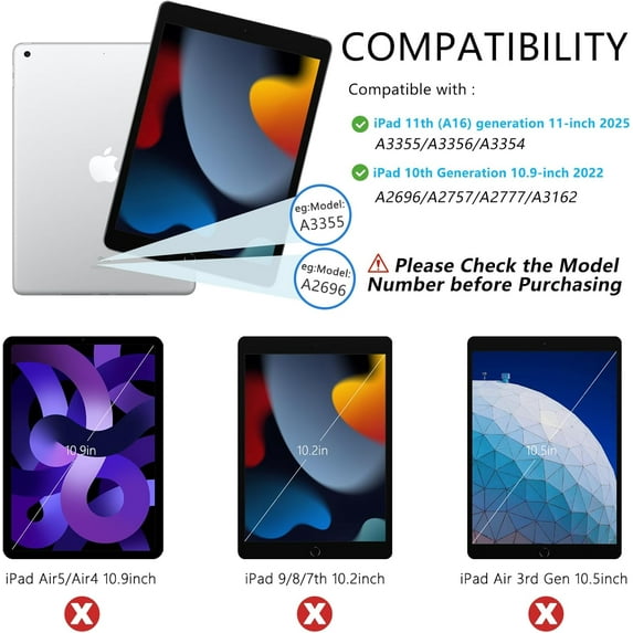 RREGER-for Bluetooth Keyboard iPad 10th Gen 10.9 inch (2022) case (A16 ...