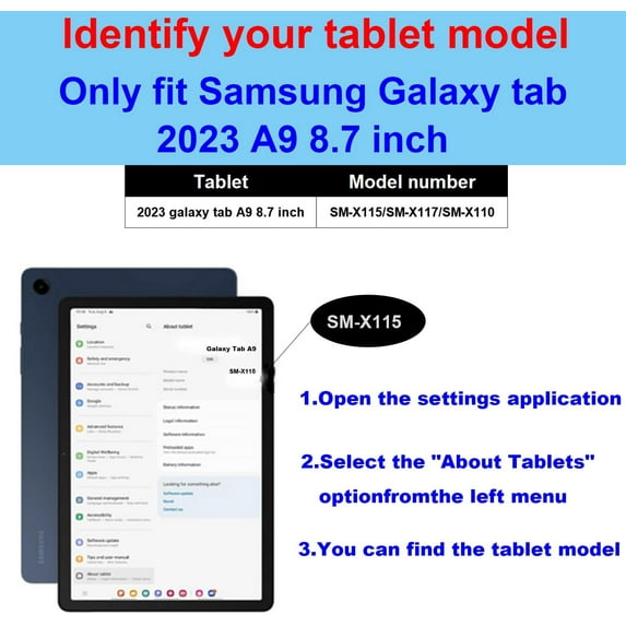 RREGER-for Samsung Galaxy Tab A9 8.7 inch Case with S Pen Holder 2023 ...