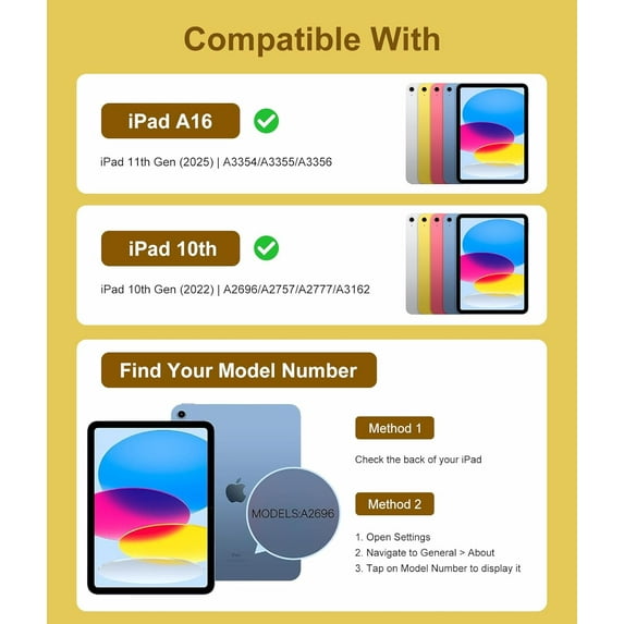 RREGER-for iPad 10th Generation Case with Keyboard 10.9 Inch 2022/iPad ...