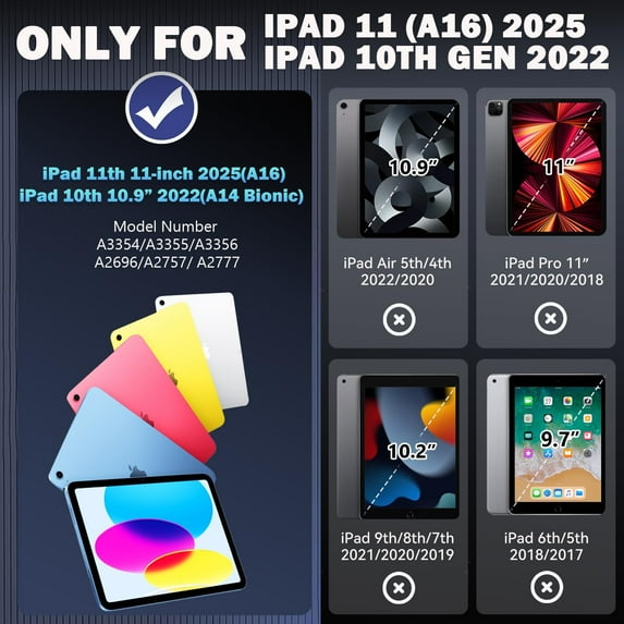 RREGER-for iPad A16 Case 11th Generation 11 inch 2025 / iPad 10th ...