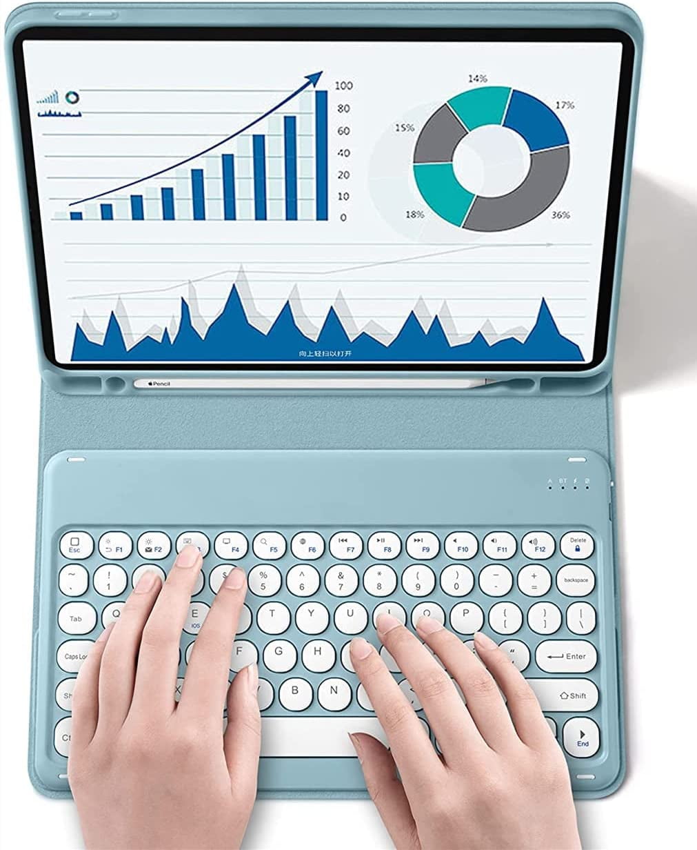 RREGER-for iPad Mini7 (A17 Pro)/Mini 6 Keyboard Case, Cute Round Keys ...