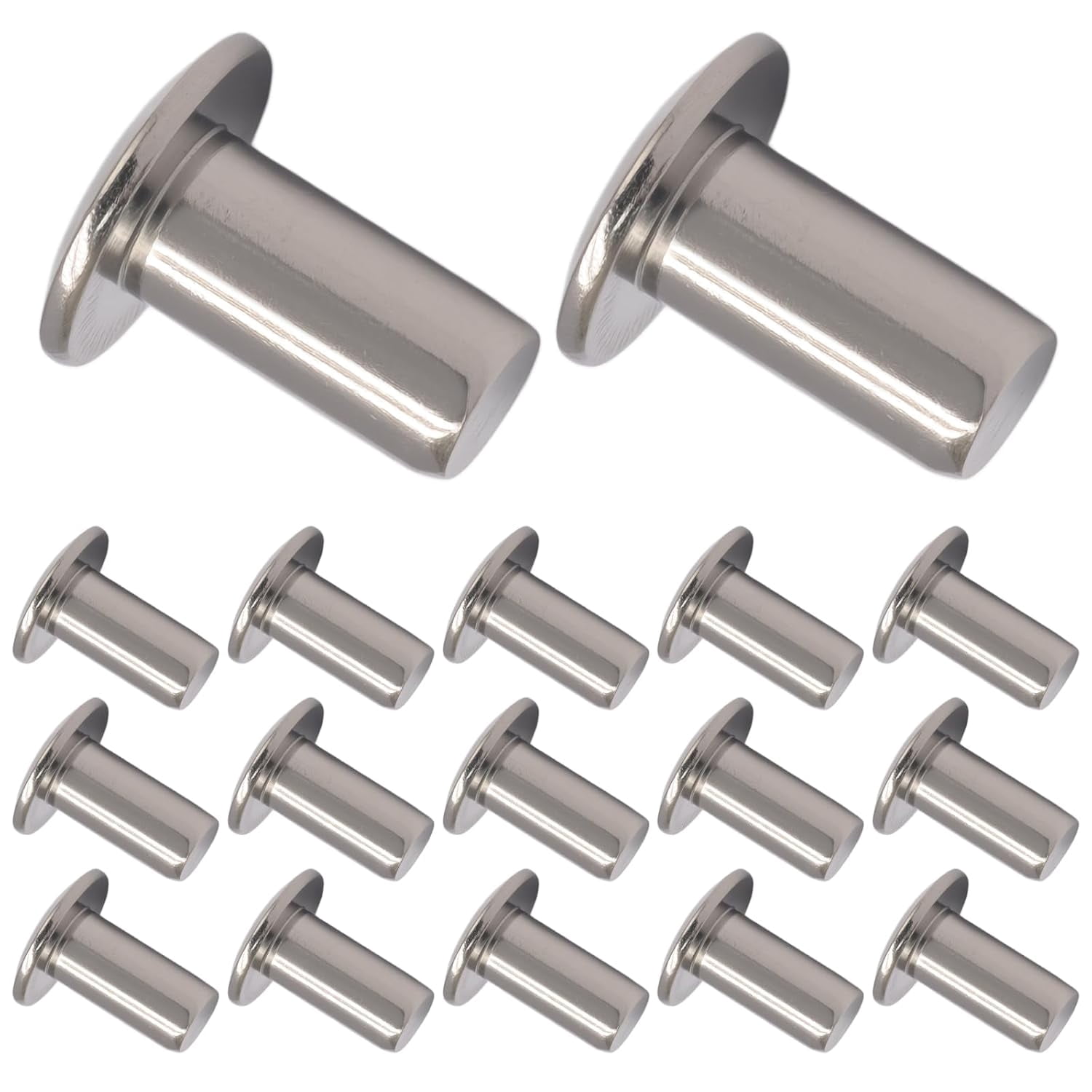 RRFDWQ-1/4" x 1/2" Aluminum Rivets 120PCS Brazier Head Rivets, Solid ...