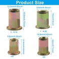 RRFDWQ-100 Pack M8 Carbon Steel Rivet Nut, Zinc Plated Threaded Insert ...