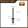 RRFDWQ-50Pcs 3/16"x3/8" Countersunk Head Blind Rivets, Zinc-Plated ...