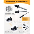 RRFDWQ-Aluminum Blind Rivets 3/16 x 5/8" - Pack of 100 – Dome Head Pop ...