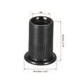 RRFDWQ-M8 Rivet Nuts Carbon Steel Zinc-Plated Knurled Flat Head ...