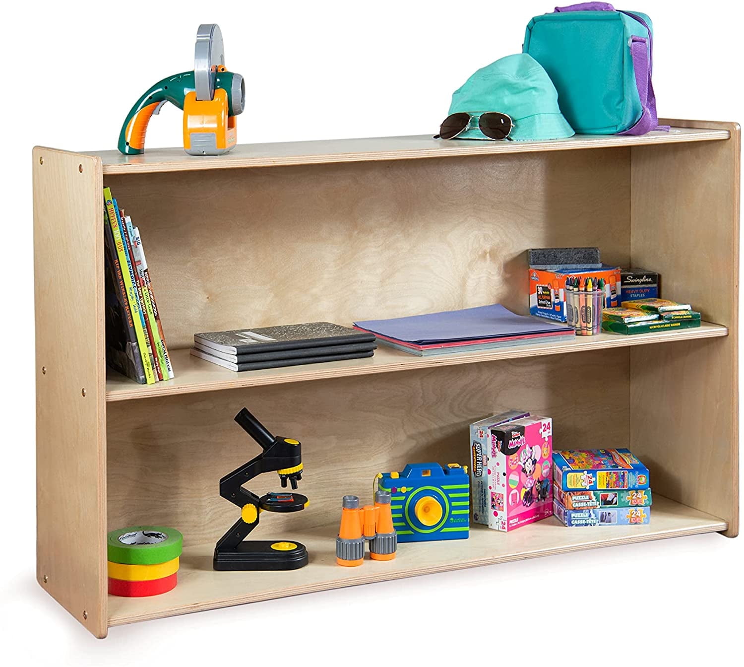 RRI Goods 2-Shelf Storage Cabinet, 100% Birch Plywood Montessori ...