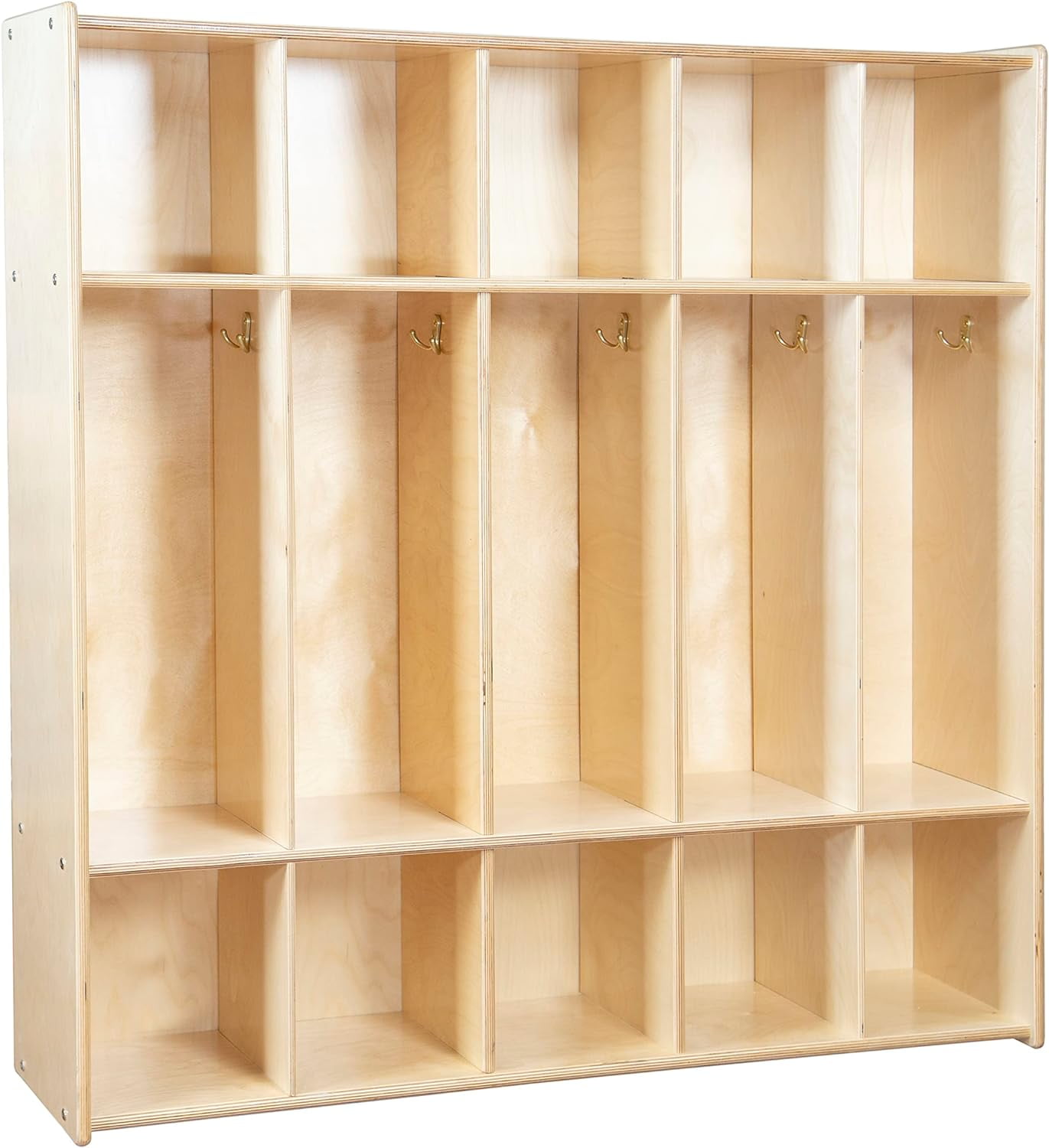 RRI Goods 5 Section Montessori Coat Locker N Backpack Hanger, School ...