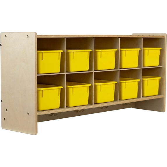 RRI Goods Wooden Toy Storage Unit Home-School Classrooms Hanging Wall ...