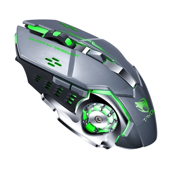 RRJ Wolf V6 Wired Gaming Mouse, Mechanical RGB Wired Mouse with Macro ...