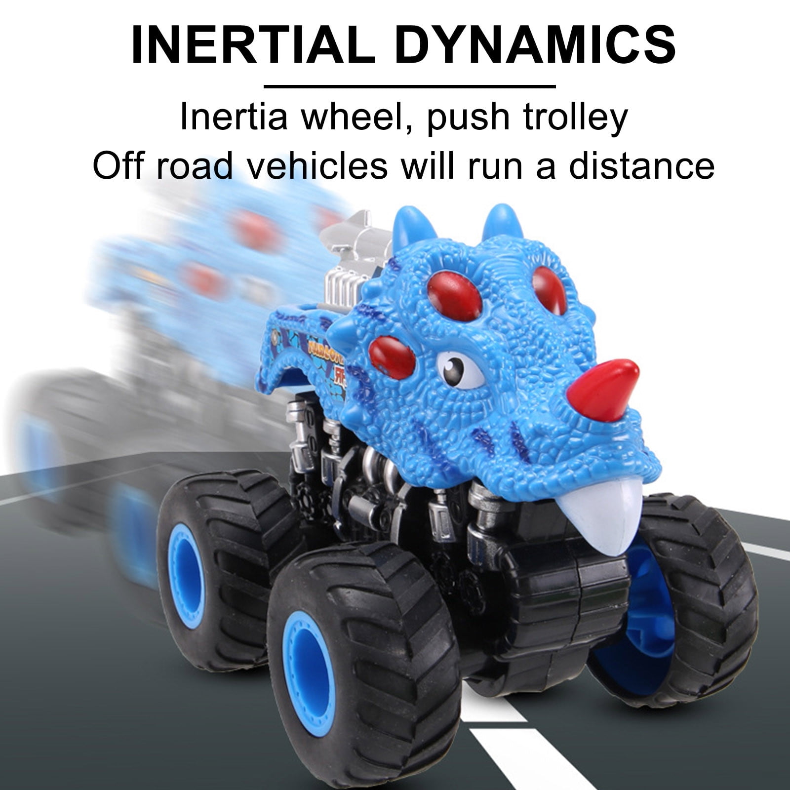 RRSCC T-Rex Dinosaur Toy Cars For Kids 3-8,Friction Powered Monster ...