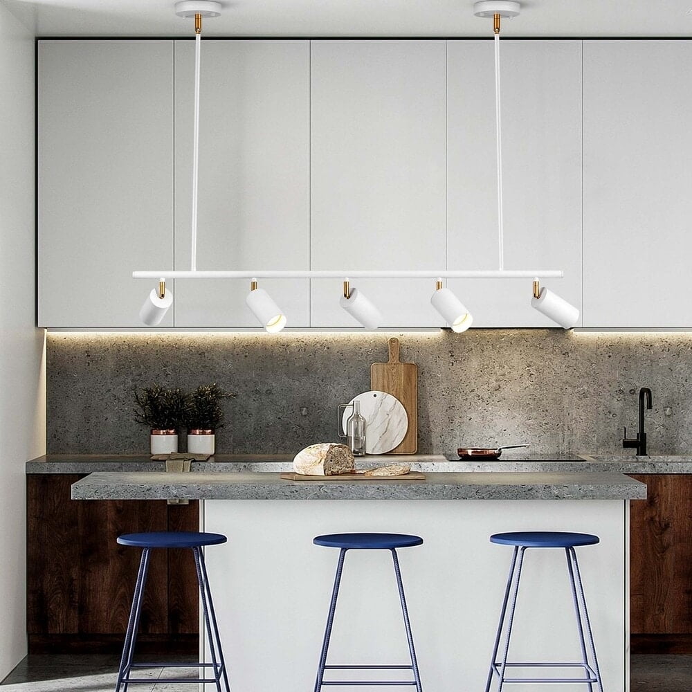 RRTYO 5-Light Modern Industrial Adjustable Linear Ceiling Track ...