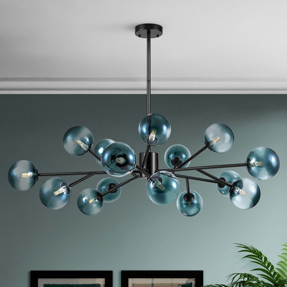 RRTYO Modern Large Bubble Sputnik Chandelier in Black or Gold for ...