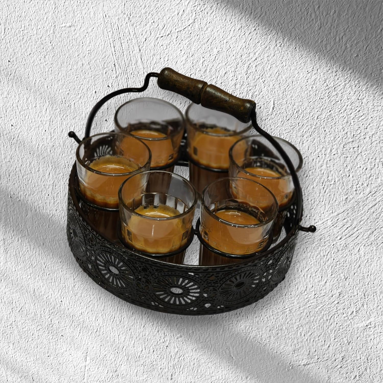 RRV International Cutting Chai Glass Set Set of 6 Traditional Indian ...