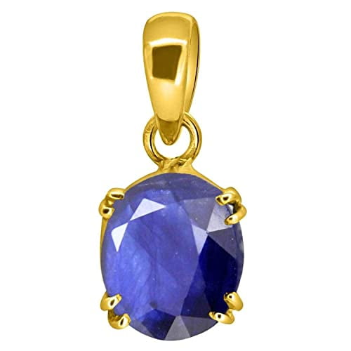 RRVGEM Natural Blue Sapphire Locket 6.50 Carat (Nilam/Neelam stone ...