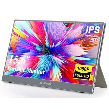 Portable Monitor for Computer, 15 inch IPS 100% sRGB 1080P USB C ...