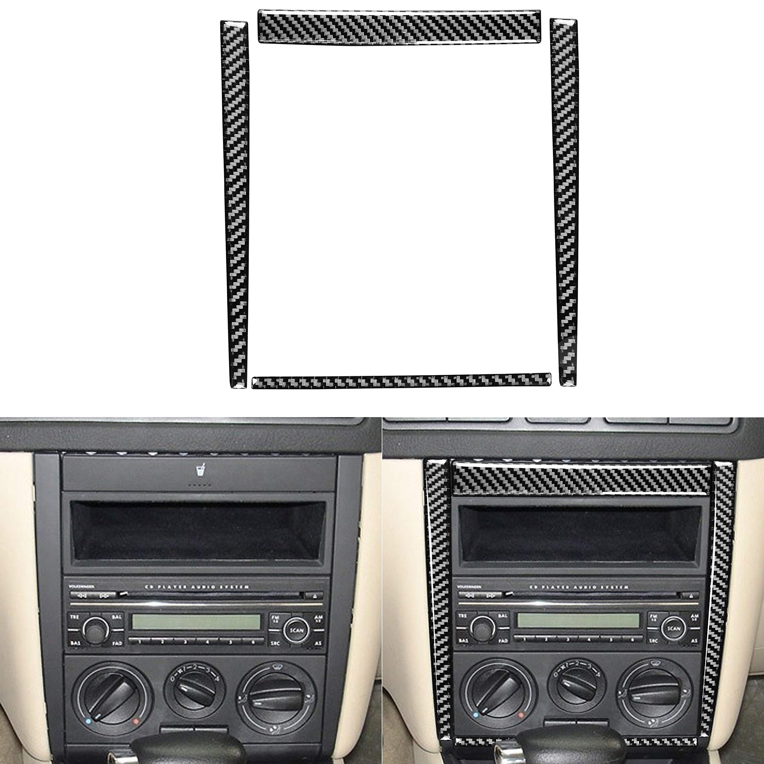 RRX Car Center Console Panel Frame Cover Sticker Carbon Fiber Decal CD ...