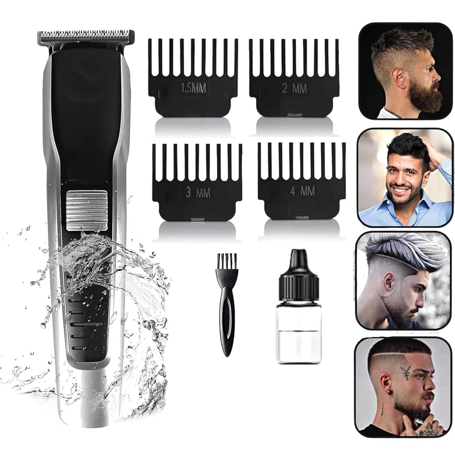RS AT 538 Professional Trimmer Men Electric Cordless Hair Clipper ...