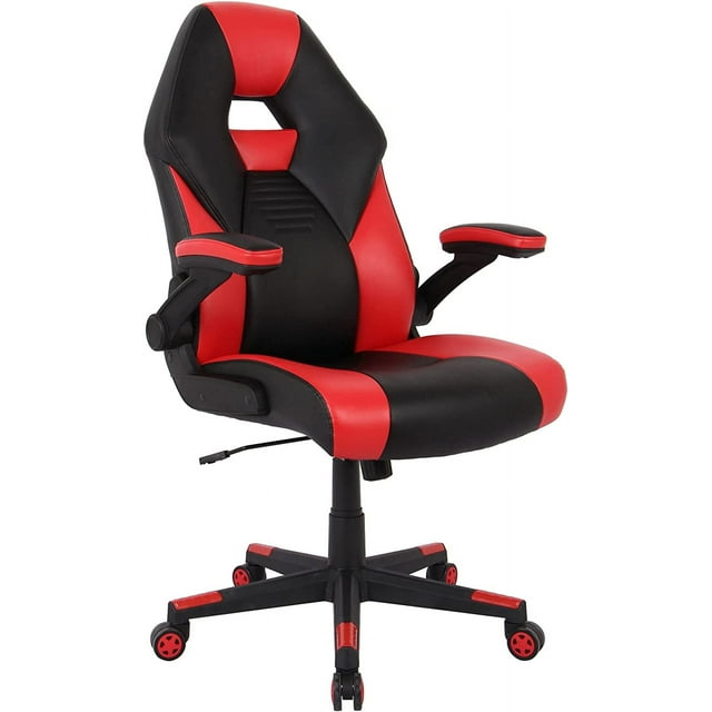 RS Gaming™ RGX Faux Leather High-Back Gaming Office Chair, Black/Red ...