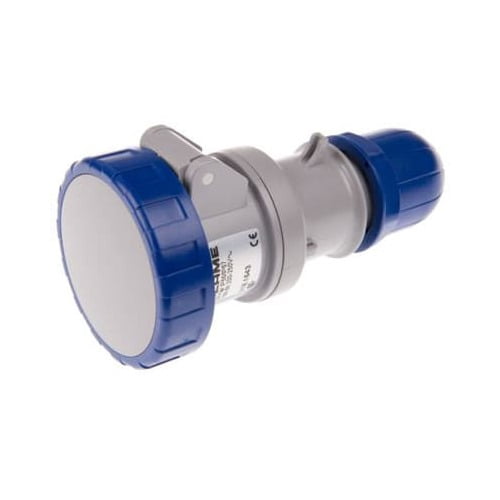 RS PRO 7249211, IP66 IP67 Blue Cbl Mt Female 2P+E Straight Ind Pwr ...