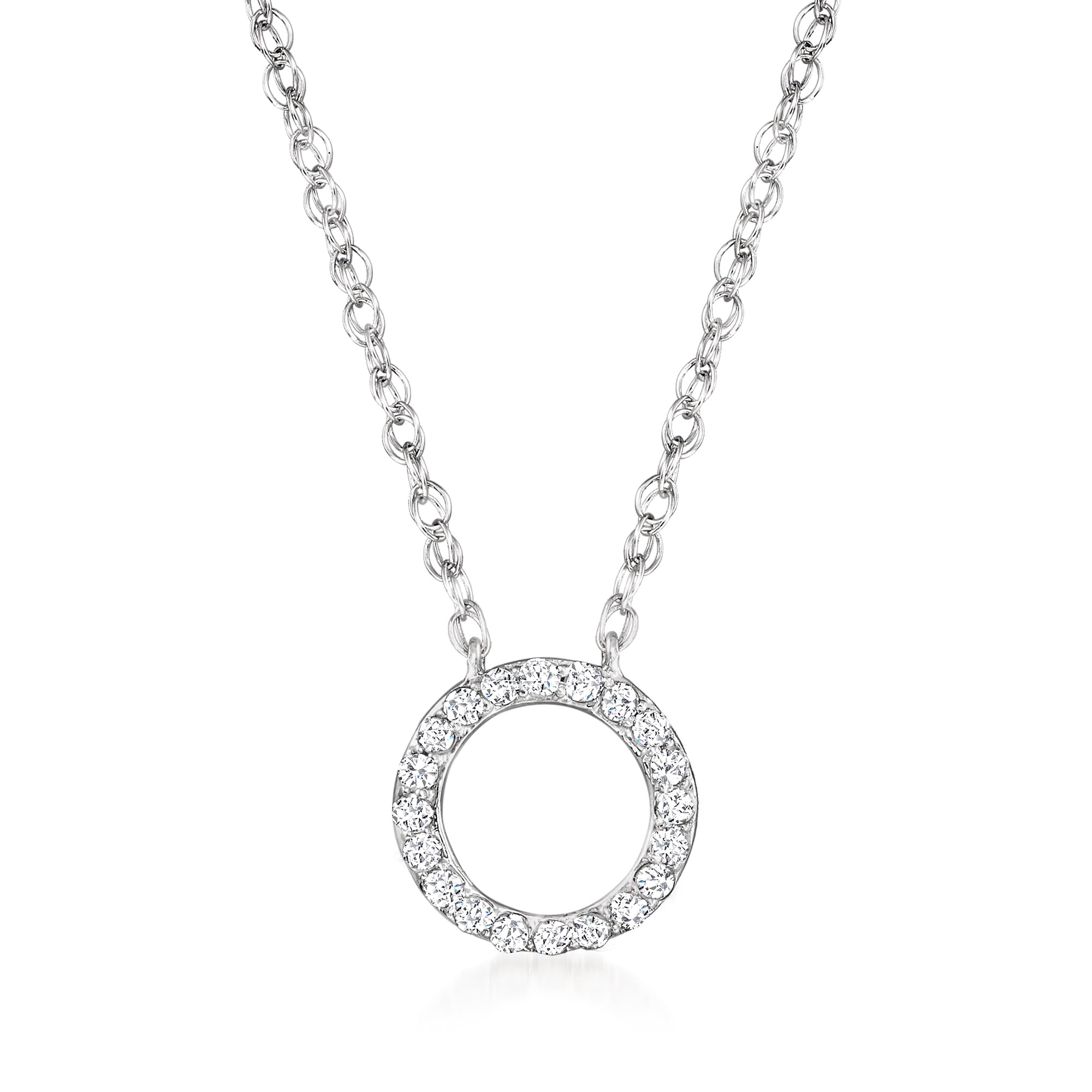 Pure Collection by Ross-Simons 0.10 ct. t.w. Diamond Eternity Circle ...