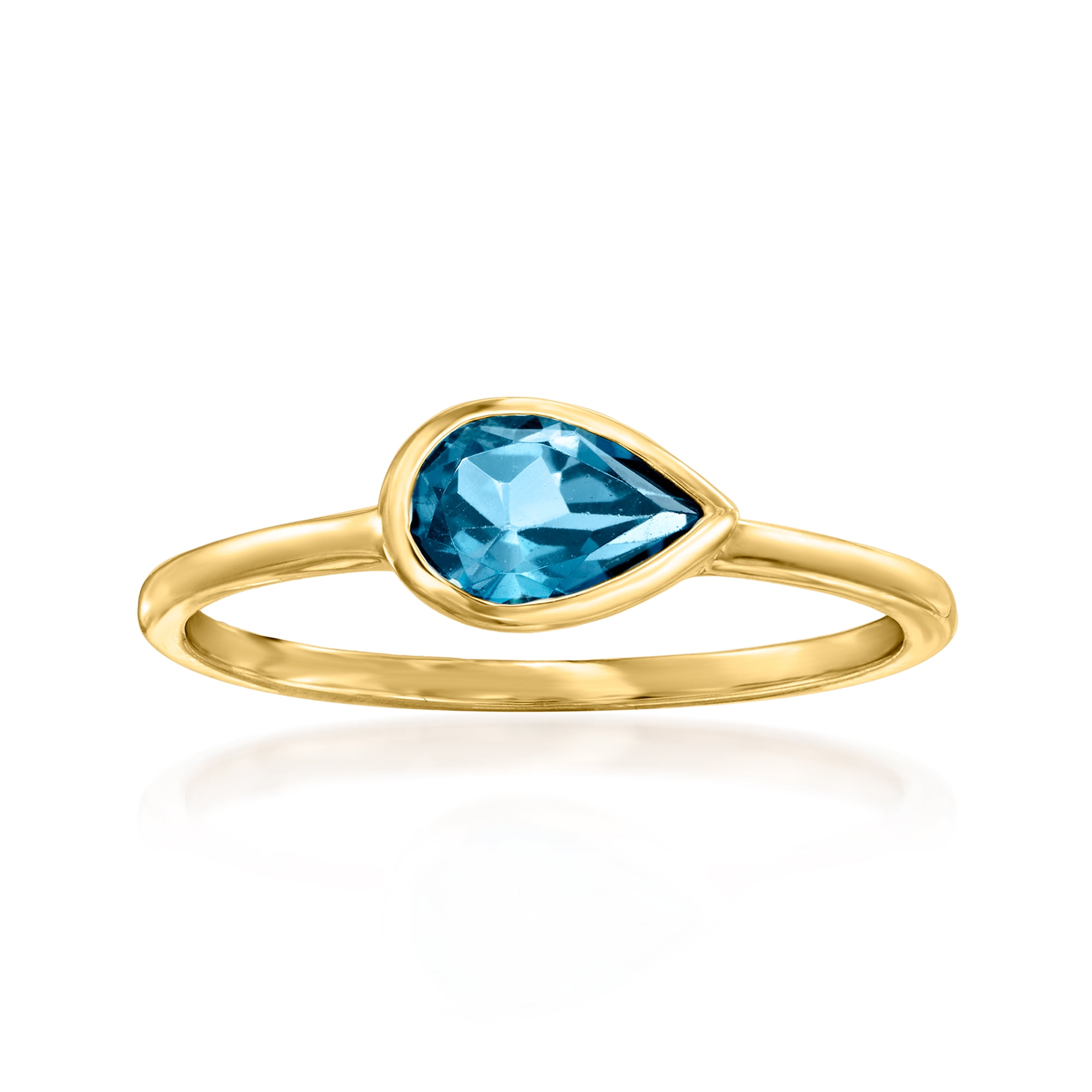 Pure Collection by Ross-Simons 0.70 Carat London Blue Topaz Ring in ...